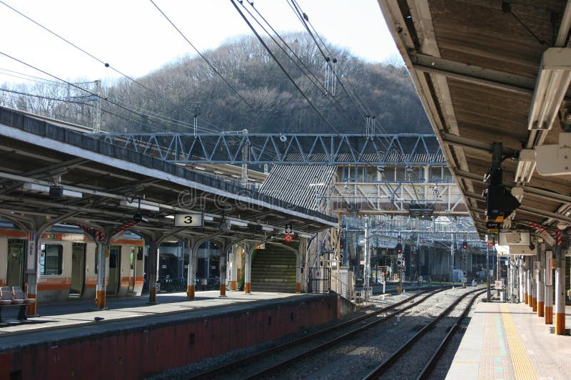 The Terminus of the JR Chuo Line in Japan Stock Image - Image of ...