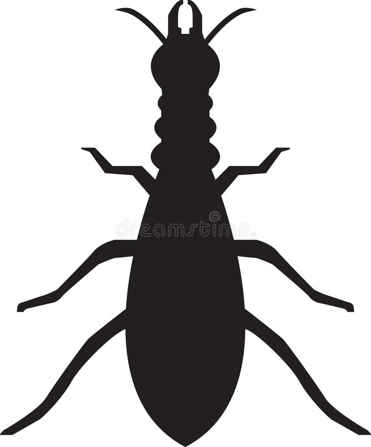 Termite Icon, Black Silhouettes Termites No Parasite Icon Stock Vector ...
