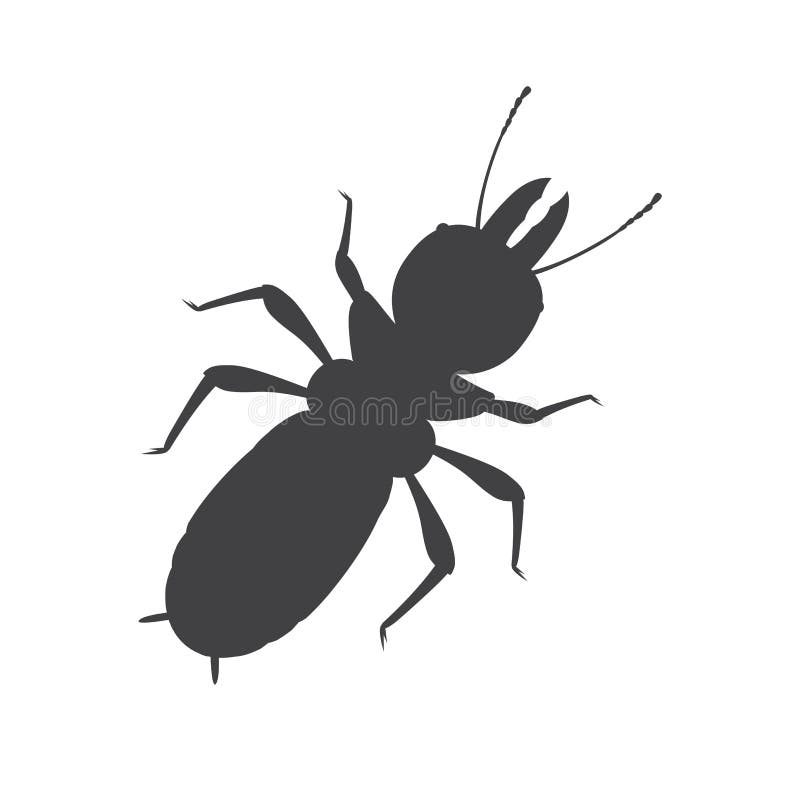 Termite Insect Silhouette Vector Stock Vector - Illustration of ...