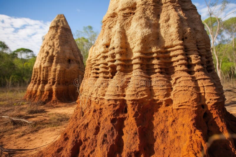 Termite Mound Close-up with Natural Patterns Stock Illustration ...