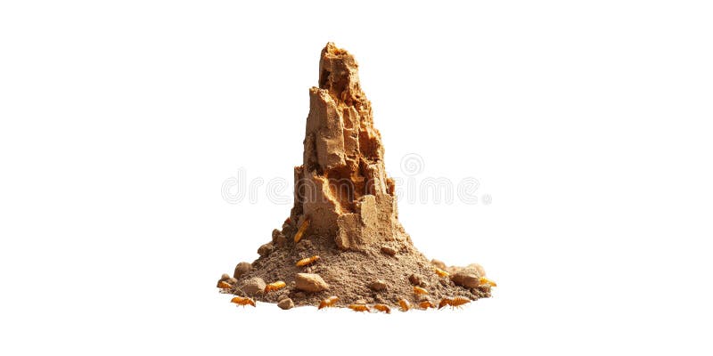 Termite Mound with Crawling Termites. Insect Habitat and Ecosystem ...