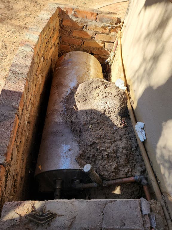 Termite Nest Built on a Water Heater Stock Photo - Image of nest, built ...
