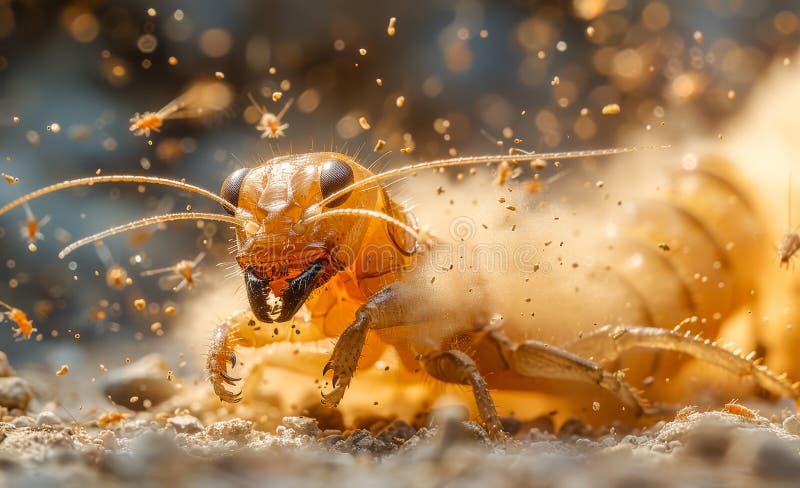Termite is Running in the Sand with Dust Flying Around it Stock Image ...