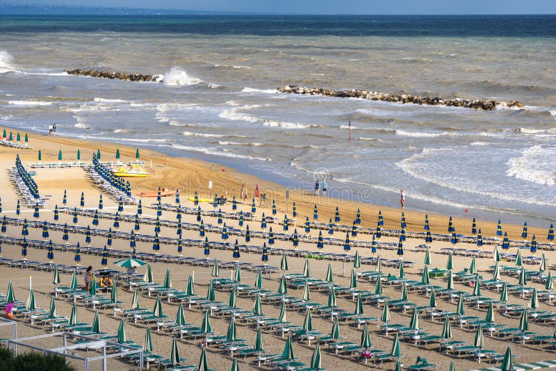 Termoli, Italy, and Its Beach at Summer Stock Photo - Image of coast ...
