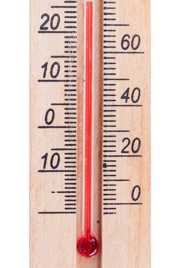 Termometro in Legno Atmosferico Immagine Stock - Immagine di freddo ...