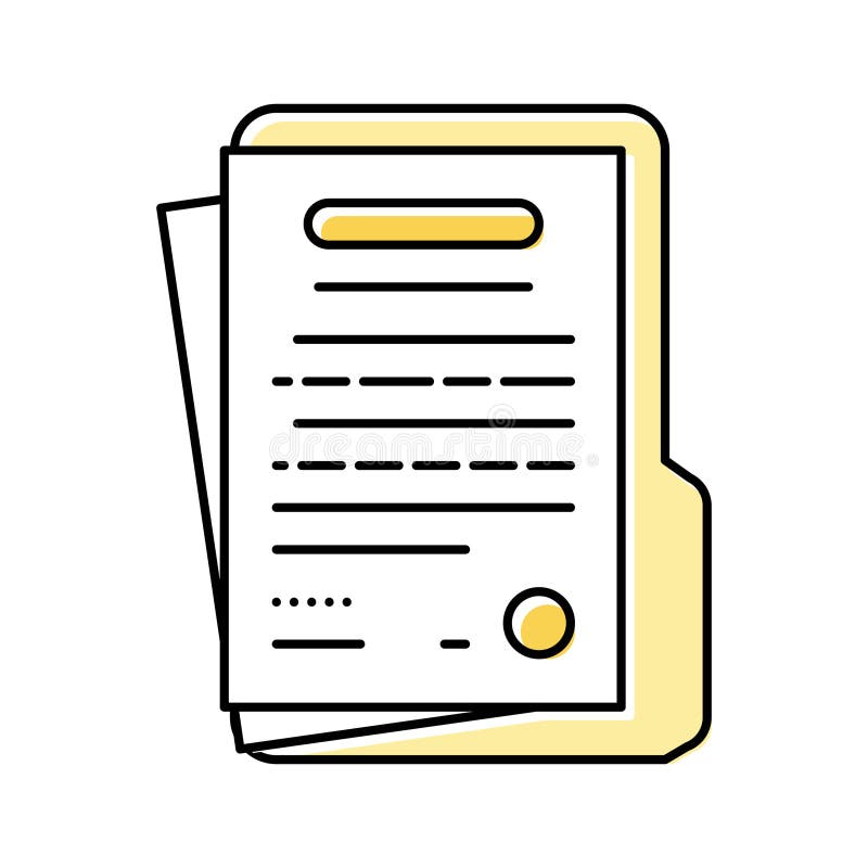 Terms Condition Paper Document Color Icon Vector Illustration Stock ...
