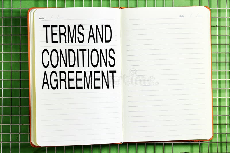 Terms and Conditions Agreement Concept Written on Notebook Stock Photo ...