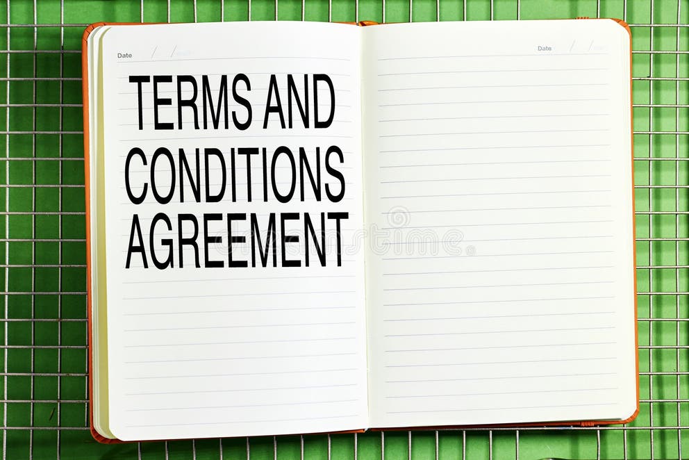 Terms and Conditions Agreement Concept Written on Notebook Stock Photo ...