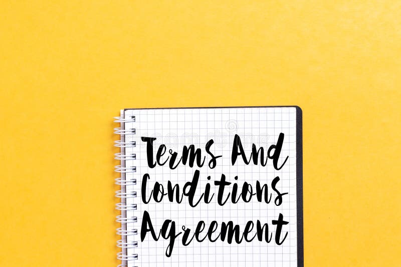 Terms and Conditions Agreement Concept Written on Notebook Stock Photo ...