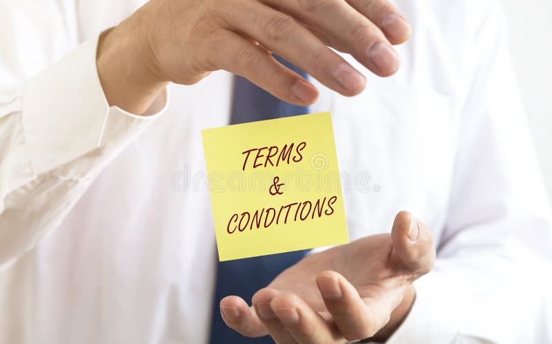 Terms and Conditions Inscription Text. Rules of Agreement Stock Photo ...