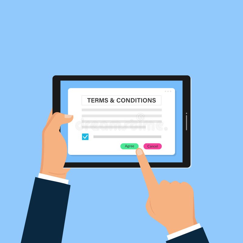 Terms and Conditions in Online Format Stock Illustration - Illustration ...