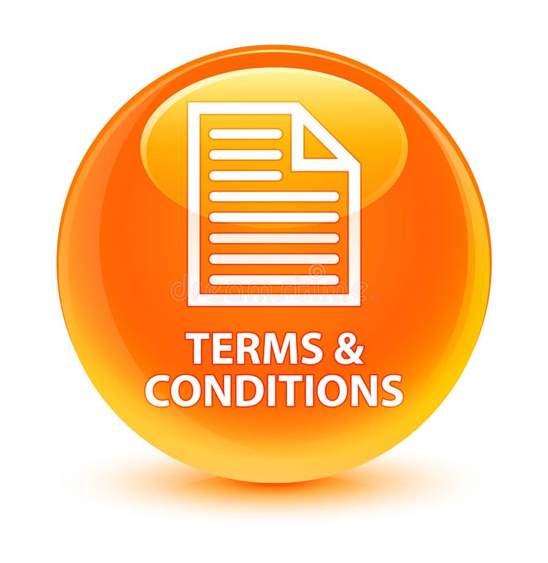 Terms and Conditions (page Icon) Glassy Orange Round Button Stock ...