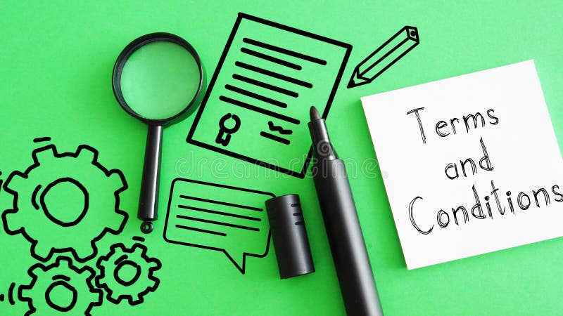 Terms and Conditions is Shown Using the Text Stock Photo - Image of ...
