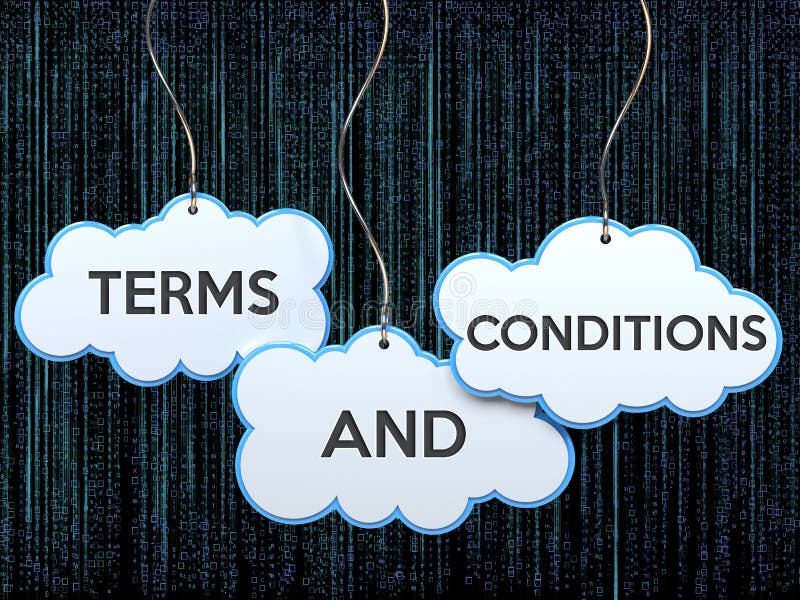 Terms and Conditions on Cloud Banner Stock Illustration - Illustration ...