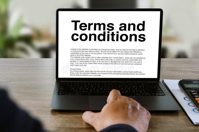 Terms and Conditions Text in a Legal Agreement or Document about the ...