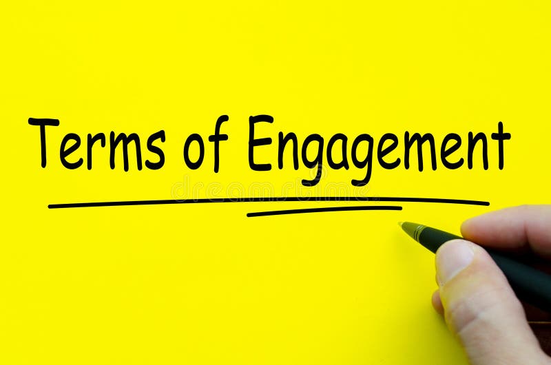 Terms of Engagement Text on Yellow Notepad. Agreement Concept Stock ...