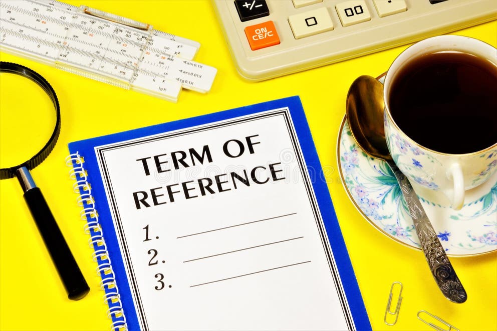 Terms of Reference - Text Label in the Planning Document. Stock Photo ...