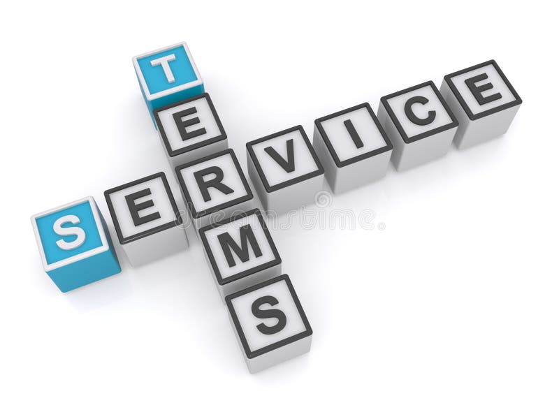 TERMS of SERVICE stock illustration. Illustration of agreement - 86670258