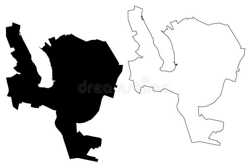 Ternopil City Ukraine Map Vector Illustration, Scribble Sketch City of ...