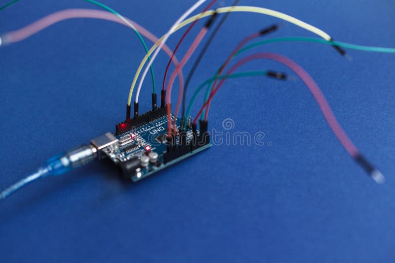TERNOPIL, UKRAINE - May 5, 2019: Arduino Uno Board Micro Controller for the Development of ...