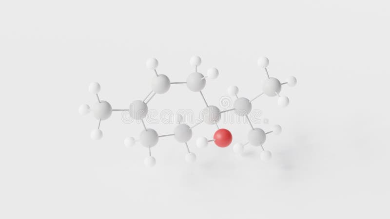 Terpinen-4-ol Molecule 3d, Molecular Structure, Ball and Stick Model ...