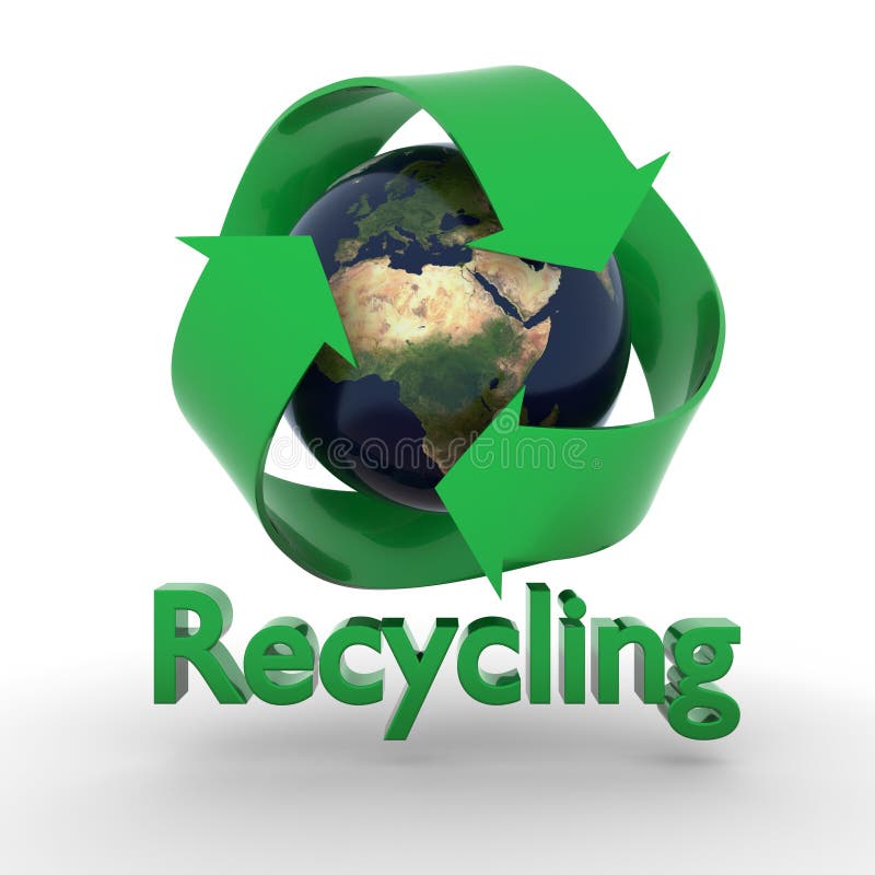 Terra Con Il Riciclaggio Del Simbolo Illustrazione di Stock ...