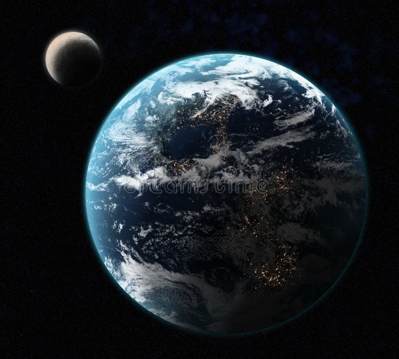 Superficie Della Luna Della Terra Illustrazione di Stock ...