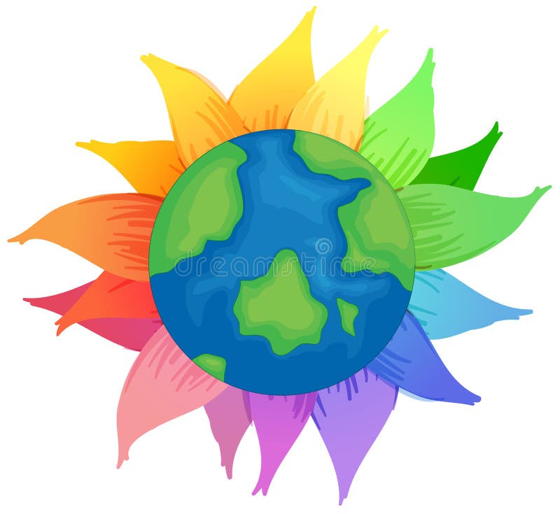 Terra del pianeta illustrazione vettoriale. Illustrazione di ...