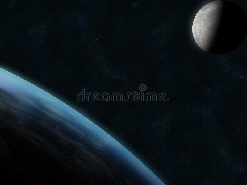 Terra e lua ilustração stock. Ilustração de terra, esfera - 2084036