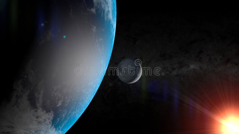 Terra e lua ilustração stock. Ilustração de geografia - 30886489