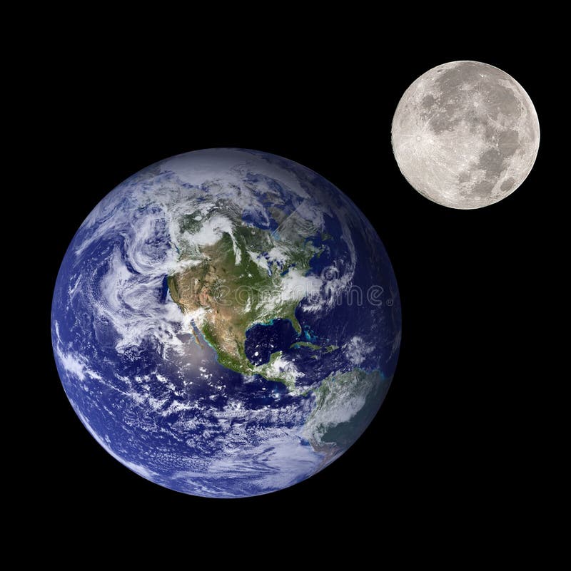 Terra e lua imagem de stock. Imagem de ambiente, mundo - 3172415