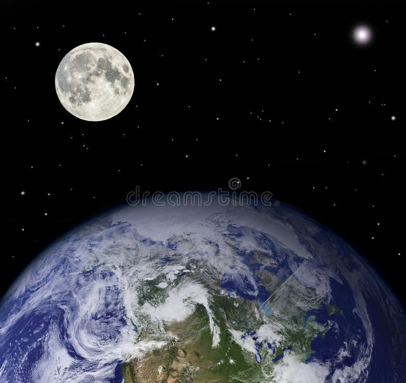 Terra E Lua Do Planeta - Os Elementos Desta Imagem Forneceram Pela NASA ...