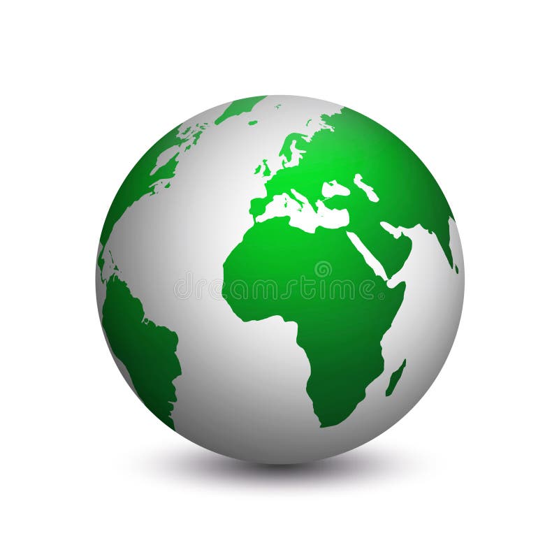 Terra Moderna Do Planeta Colorida No Verde Ilustração Stock ...