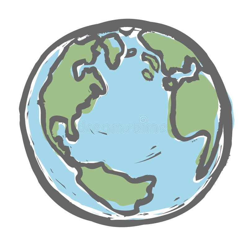 Desenho Contínuo De Uma Linha De Terra Conceito Do Globo Com A Mão