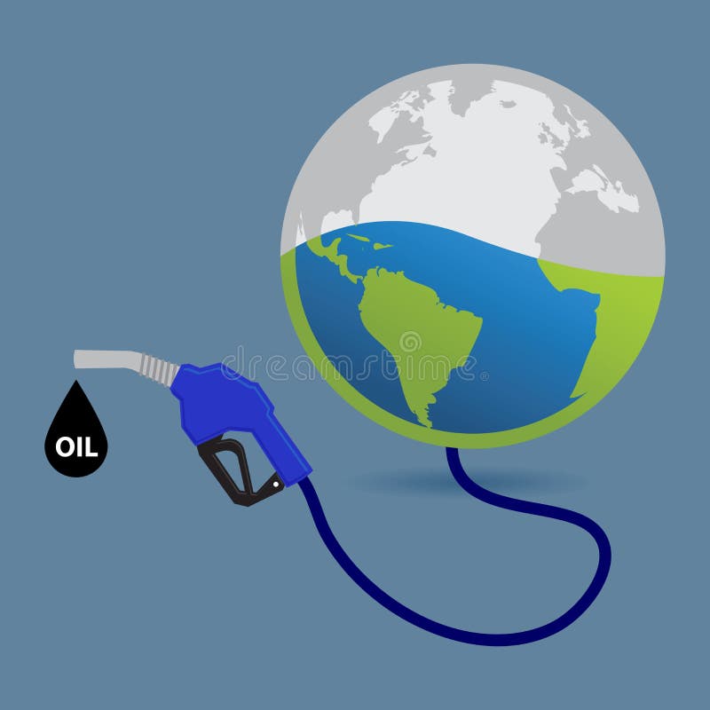 Terra Unida Ao Bocal Do Petróleo Ilustração do Vetor - Ilustração de ...