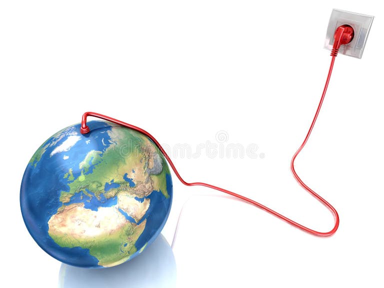 Terra Unida Ao Soquete Bonde. Ilustração Stock - Ilustração de nave ...