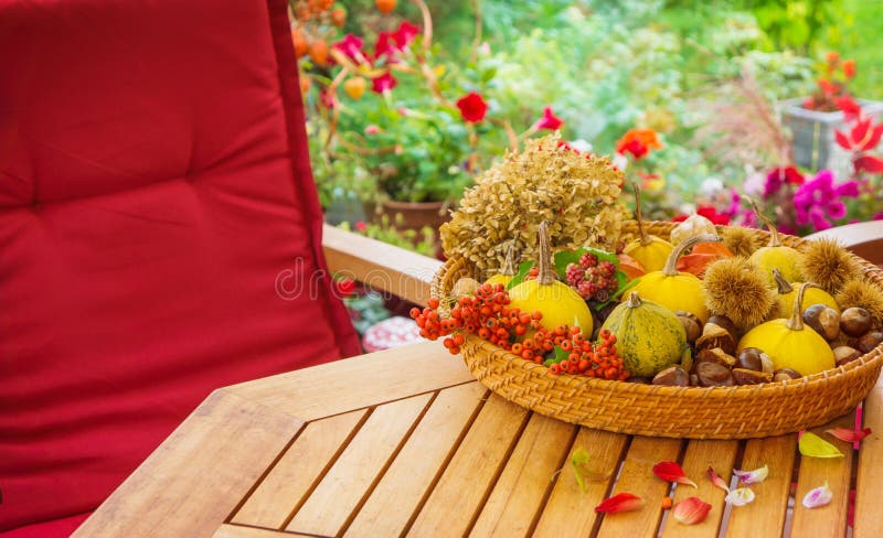 Terrace in autumn stock image. Image of autumn, garden - 45922923