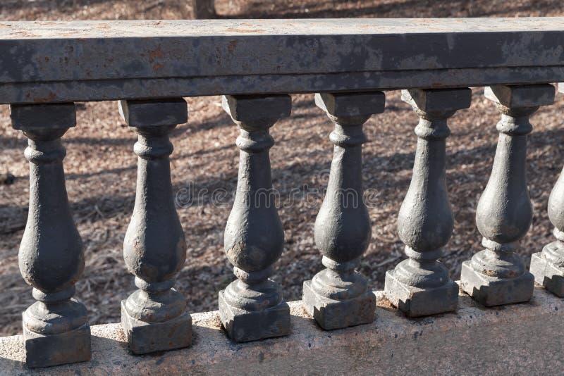Old Balusters Made from Stone. Architecture Elements of Terrace Stock ...