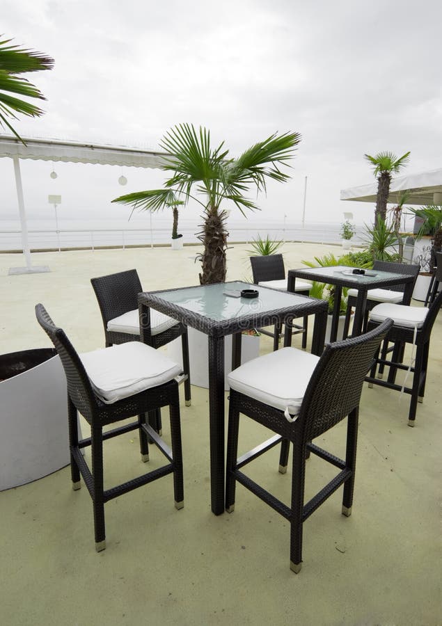 Terrace bar 2 stock photo. Image of palm, hotel, clean - 19849480