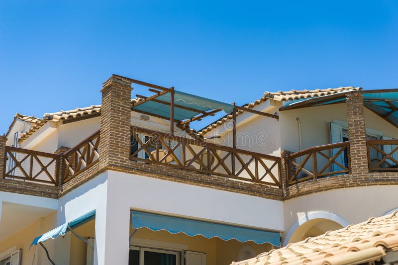 Terrace of Beautiful Apartment Stock Image - Image of appartments ...