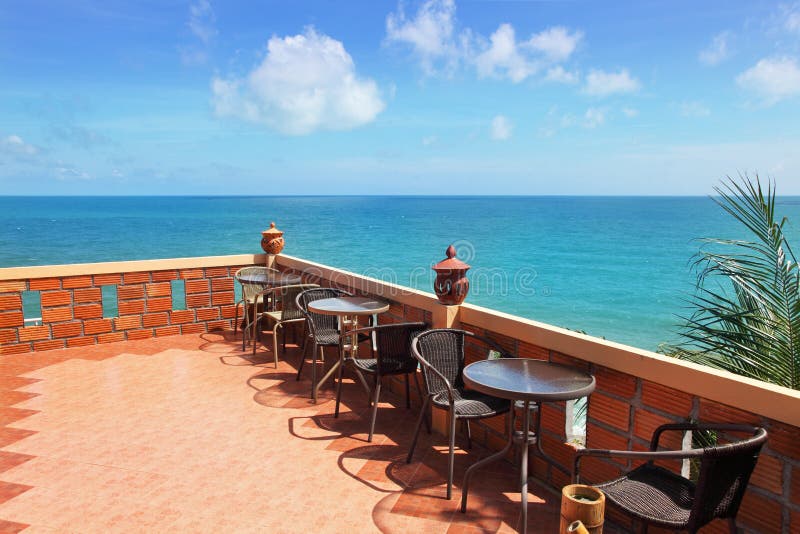 Balcony ocean view stock photo. Image of succulent, outdoors - 20926142