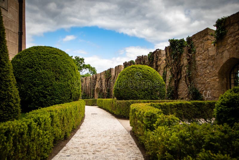 Terrace of the Bojnice Castle in a Slovakia Stock Image - Image of ...