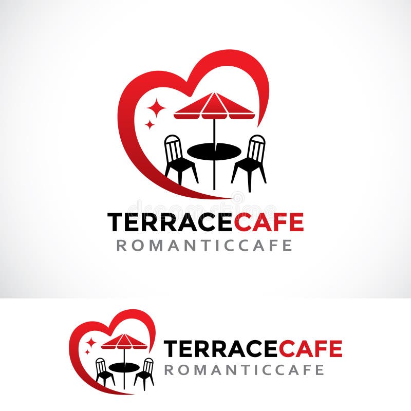 Terrace Cafe Logo Design Template Stock Vector - Illustration of menu ...