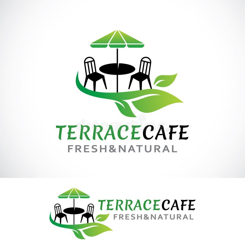 Terrace Cafe Logo Design Template Stock Vector - Illustration of ...