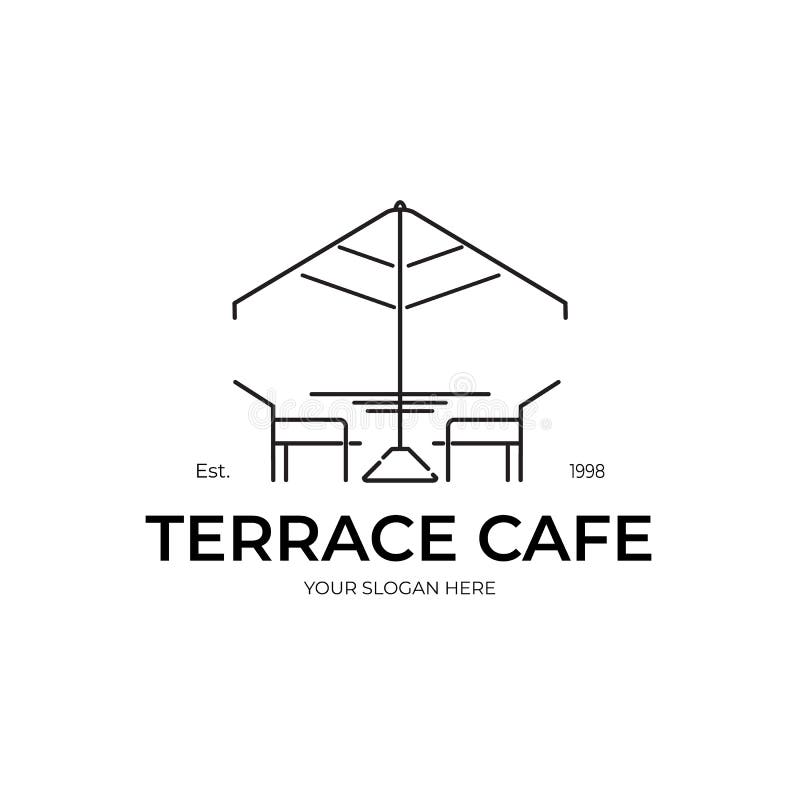 Terrace Cafe Logo Vector Illustration Design Stock Vector ...