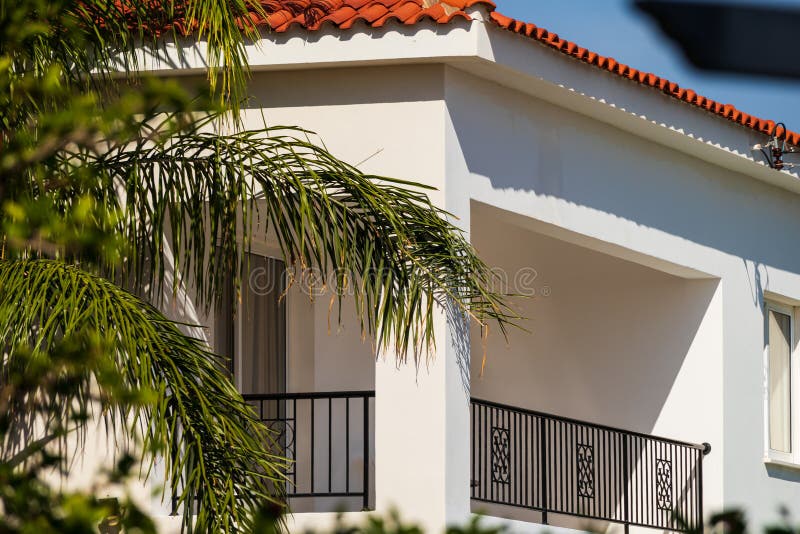 Terrace Close Up. View of the Second Floor Terrace from the Green ...