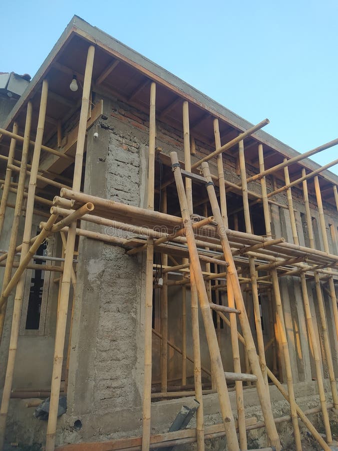 Terrace construction stock photo. Image of support, roof - 295767264