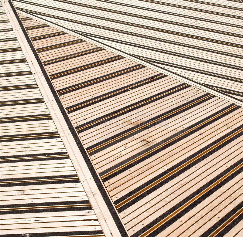Terrace Covered with Floorboards Stock Image - Image of slippery, wood ...