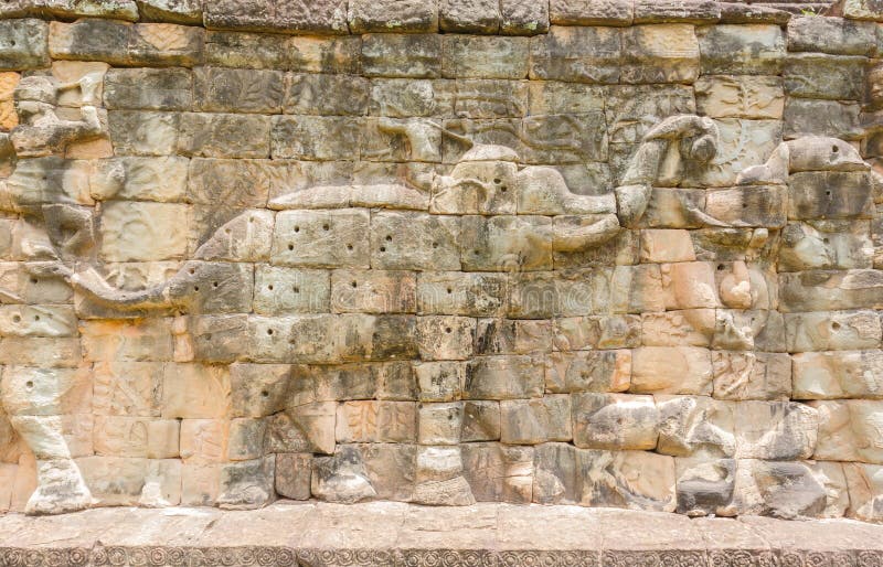 Terrace of the elephants stock photo. Image of land, people - 31936272