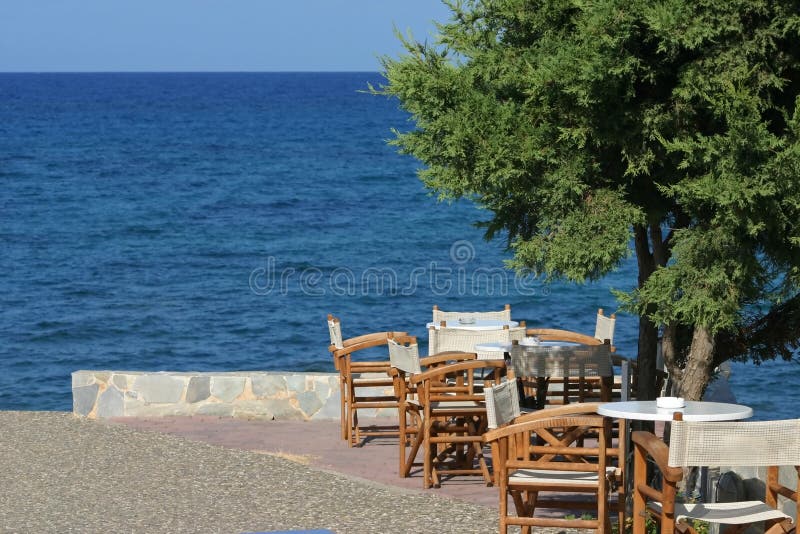 Terrace in Greece stock image. Image of terrace, chair - 1735397